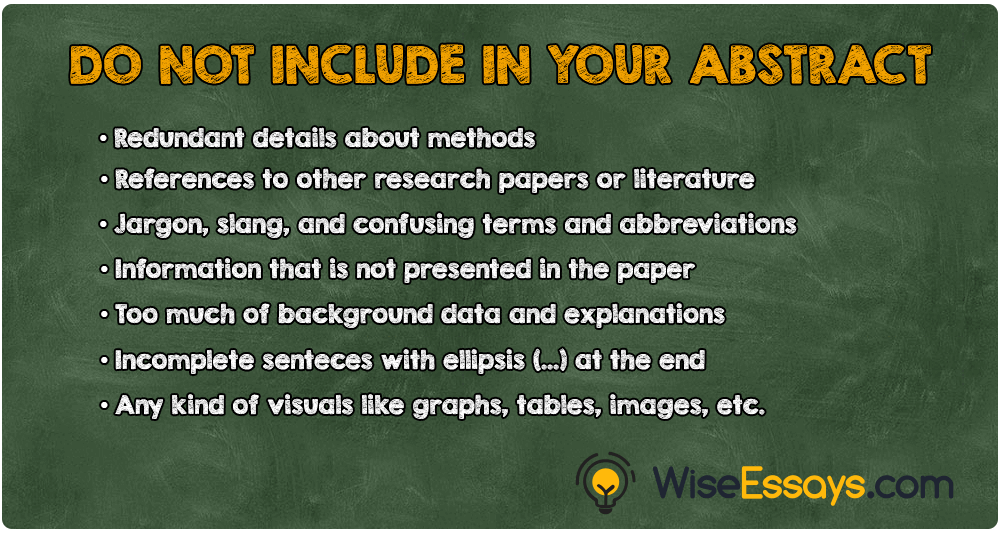 Abstract For A Research Paper How To Write An Effective Abstract